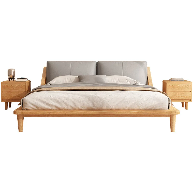 Nordic Simple Solid Wood Bed Ash| Alibaba.com