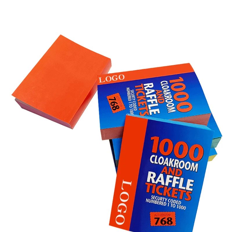 Custom Printing Design Cloakroom And Raffle Tickets Coded Numbered 1 ...