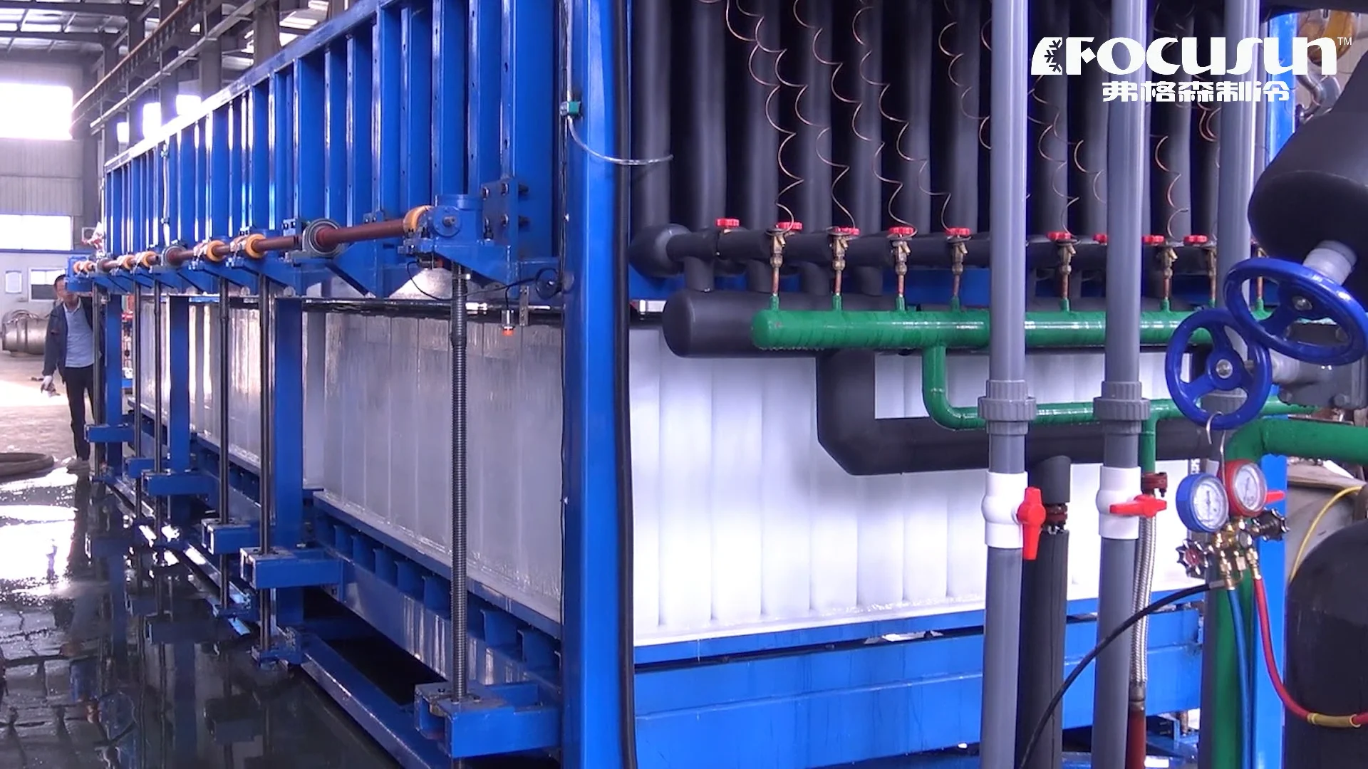 25 Ton Direct Refrigeration Block Ice Machine Industrial Ice Production ...