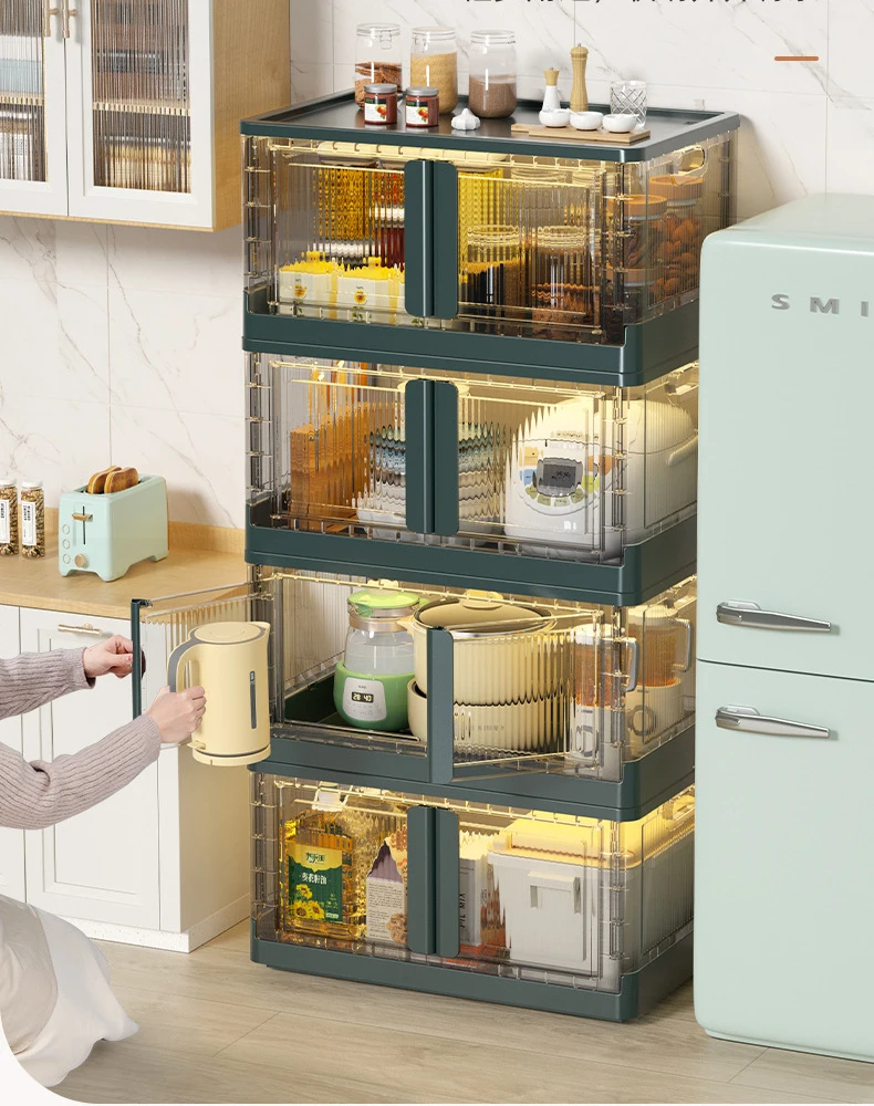 1 Piece Foldable Storage Cabinet Storage Containers Shelves Organizer ...