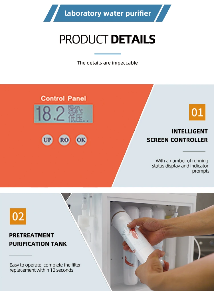 Laboratory Ultra Pure Water Purifier System Intelligent Control Panel ...