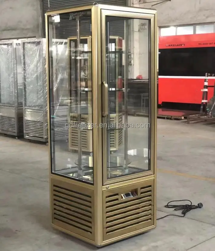 Upright Rotating Cake Display Cooler Refrigerator /commical Bakery ...