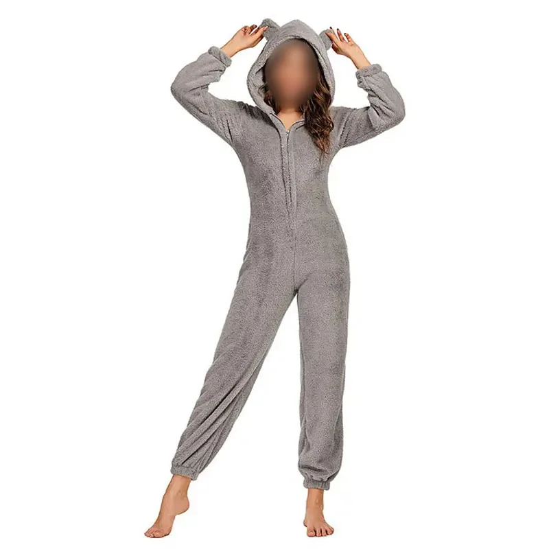 Nighty Loose Adult Onsie Pajamas Nightwear Onesie Jumpsuit Casual Women ...