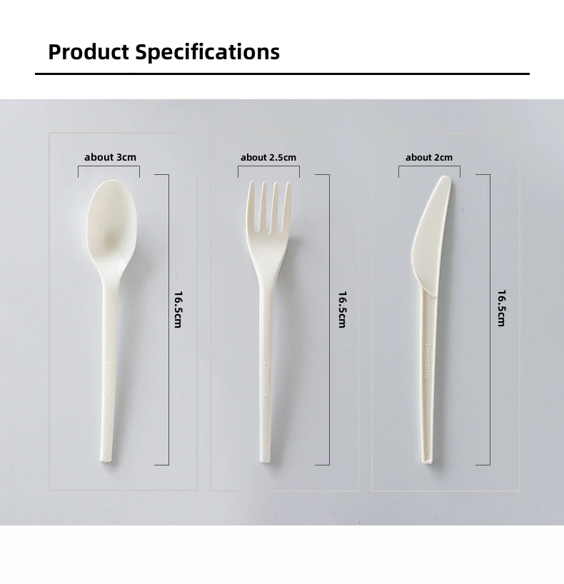 Compostable Disposable Cpla Biodegradable Cutlery Disposable Cpla Fork Spoon Knife Plastic ...
