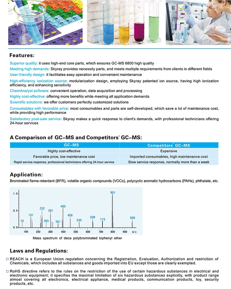 Laboratory Chemistry Gas Chromatograph Mass Spectrometer for Medical ...