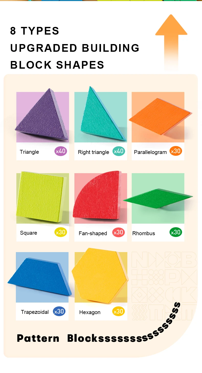 Mideer Children's Magnetic Geometry Blocks 250pcs Tangram Wooden Toys ...