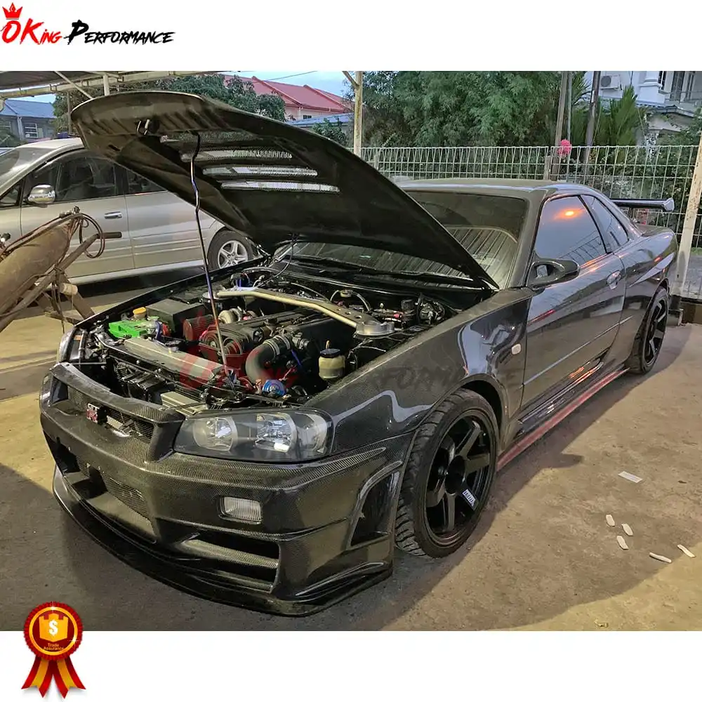Nismo Z-tune Style Carbon Fiber Front Fender For Nissan R34 Gtr 1998 ...