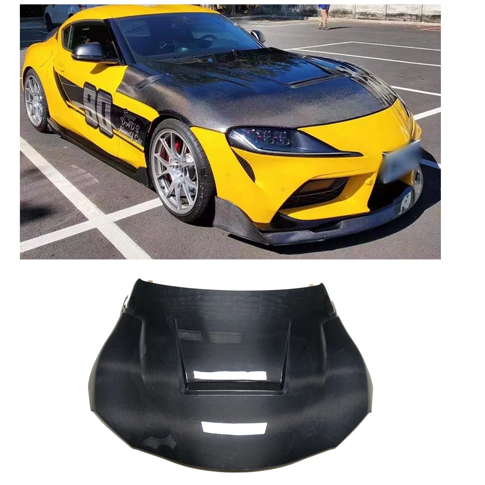 Real Carbon Fiber Front Engine Hood For Supra A90 2020+ - Buy Carbon ...