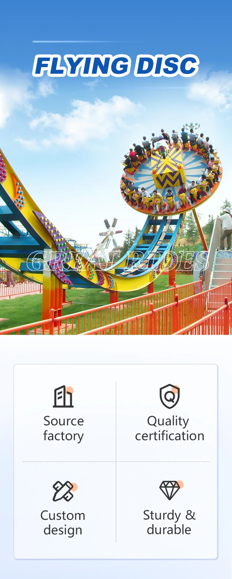 Funfair Outdoor Rides Attractions Magic Flying Disk Games Swing Flying ...