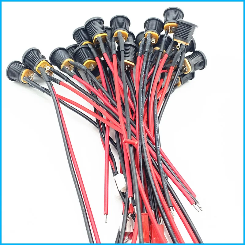 Female DC Threaded Barrel Jack Plug 5.5mm x 2.1mm Adapter with 18AWG ...