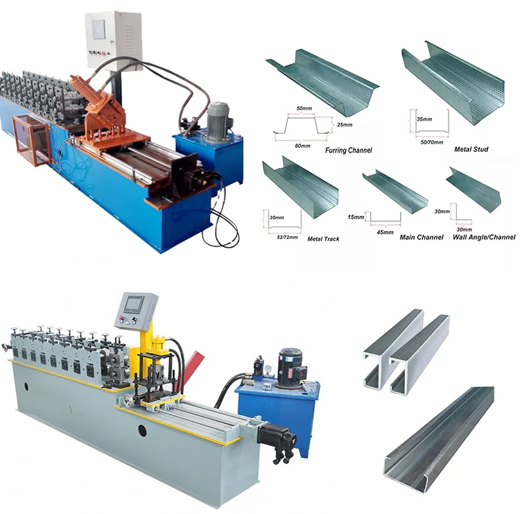 Automatic C Section Purlin Cold Forming Steel Cold Roll Forming Machine ...