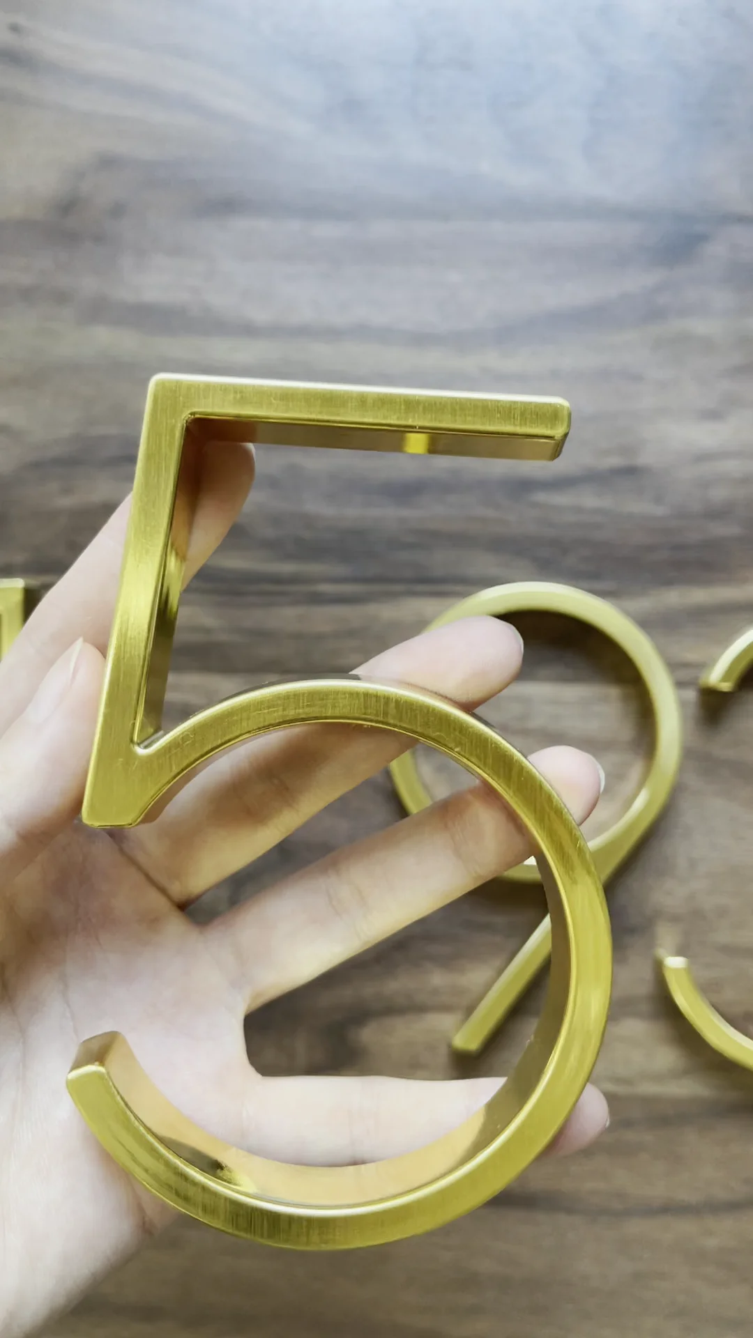 Big Modern Floating 5-in (12cm) Zinc Alloy Golden Sign Outdoor ...