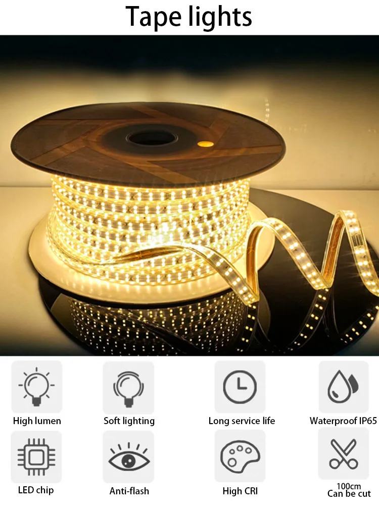 Super Bright 180leds Strip Light Ip65 Waterproof Outdoor Garden 220v ...