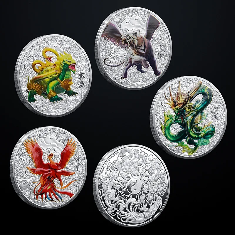 China Tradition Souvenir Collection Metal Custom Animals Coins ...