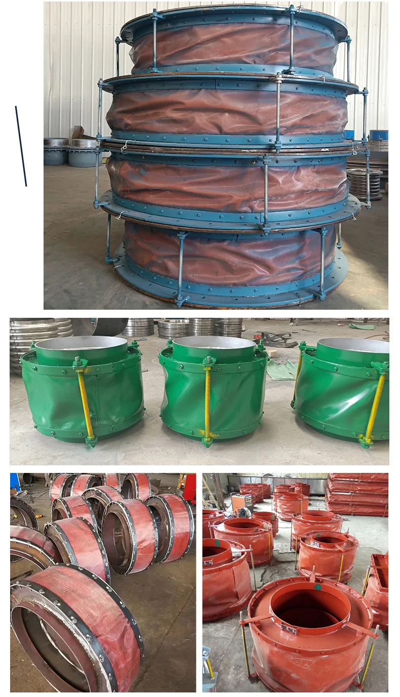 Air Flue Gas Duct Compensator Square Metal Flange Fabric Expansion ...