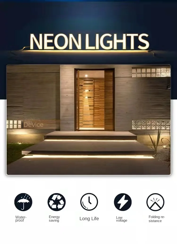 Super Bright Led Lamp With Low-voltage 12v Silicone Flexible Neon Lamp ...