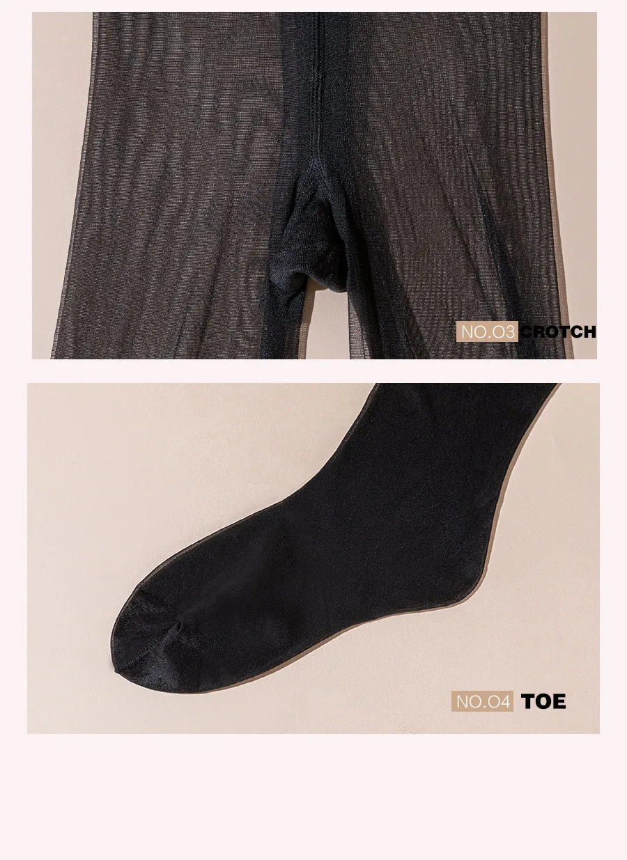 Women's Waist Sheer Toe Hosiery Seamless Pantyhose
