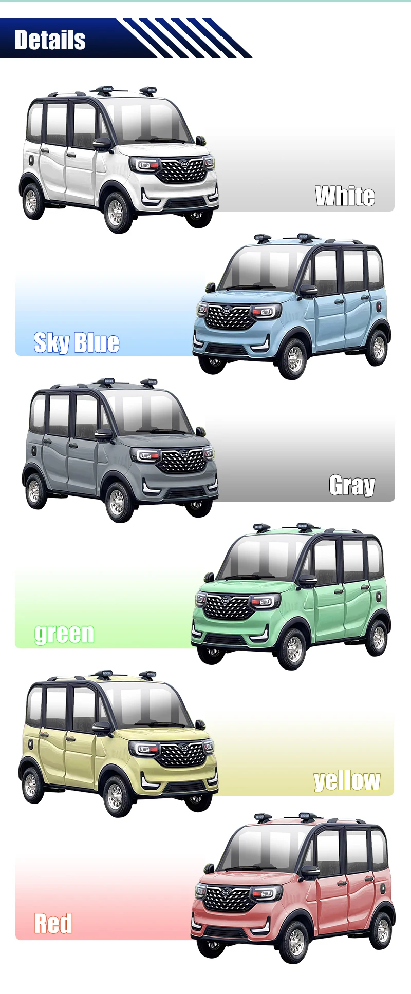 New Energy Vehicle - Multi Purpose Small Moped Cheap Electric Cars