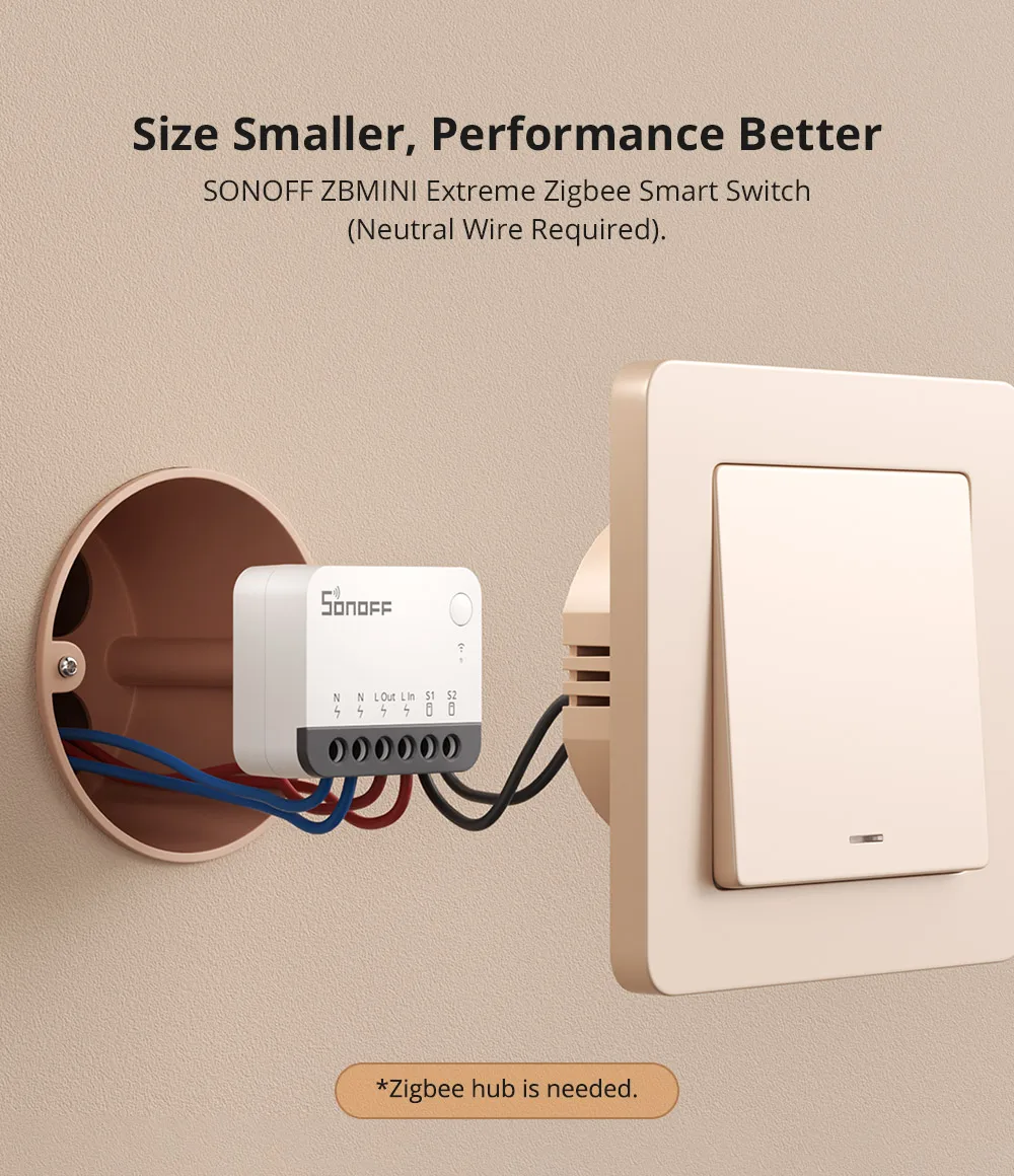 SONOFF ZBMINIR2 - Smart Switch with Zigbee 3.0 Protocol