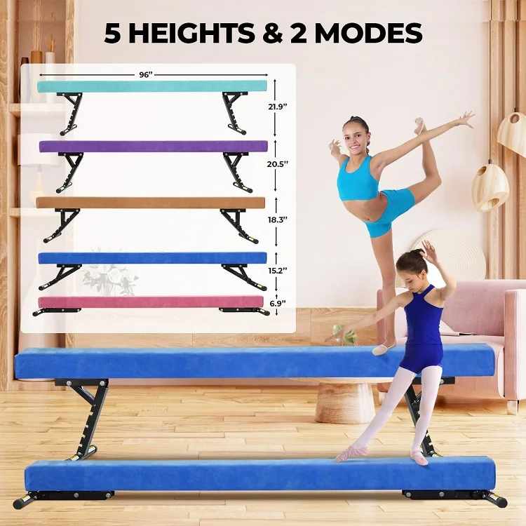 Adjustable Gymnastics Balance Beam for Home Practice