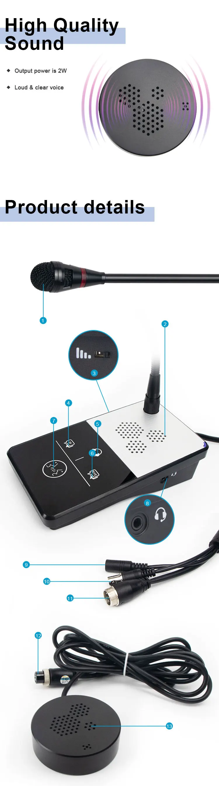 Dual Way Window Counter Communication Intercom System For Bank,Hospital ...