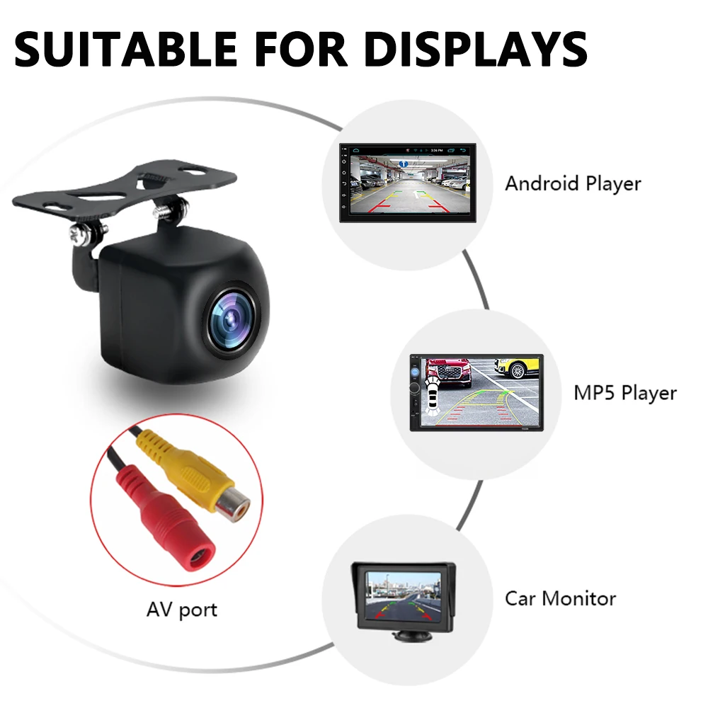 Factory Price Round Car Radio Stereo Video Reverse Camera Rear AHD Fish ...