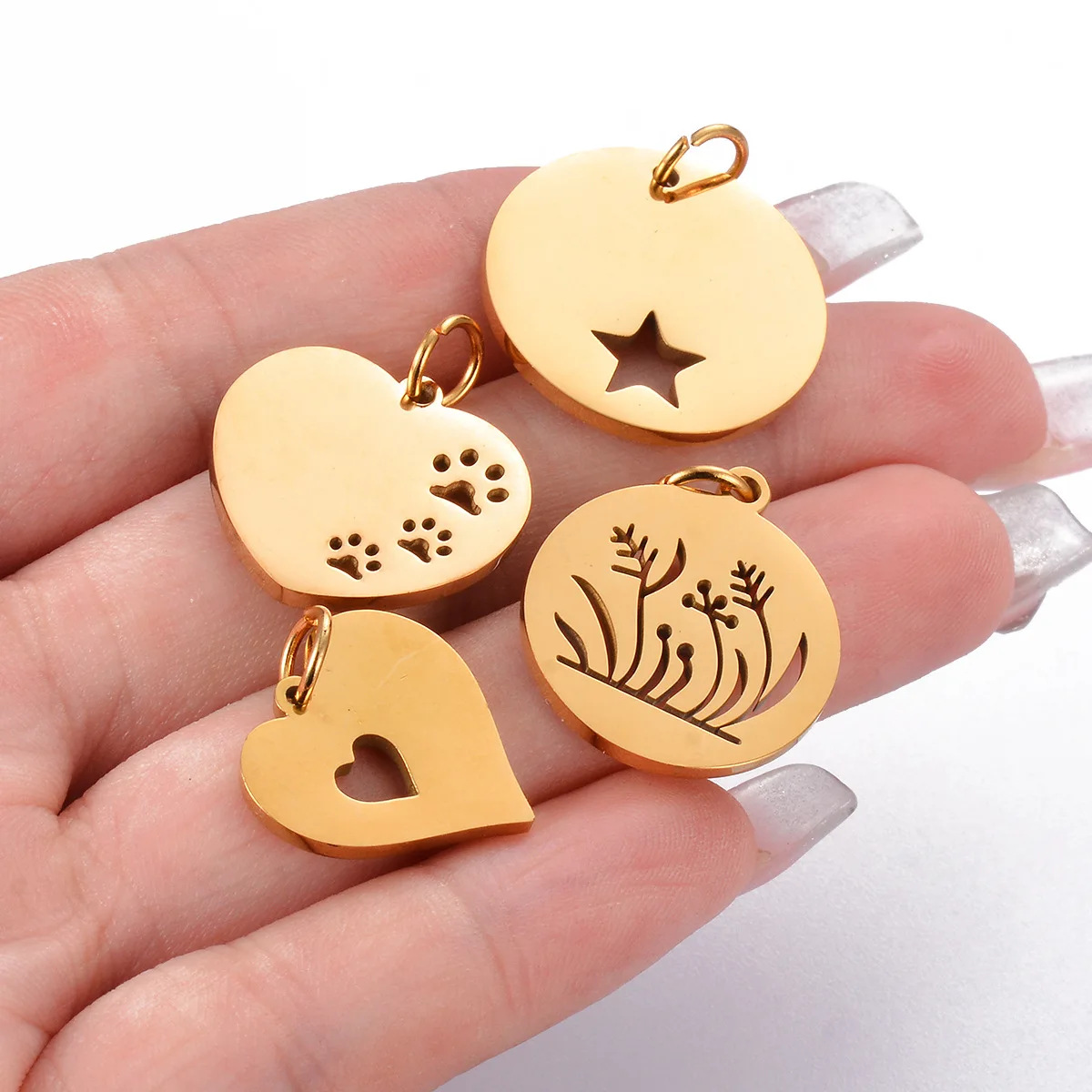 Custom Engraved Logo Tags Charms Laser Cutting Brand Logo Pendant ...