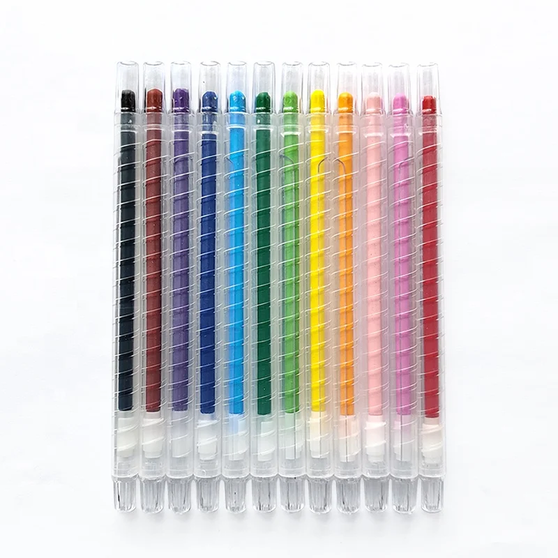 Twisted Wax Crayons Set Oil Pastel Wax Twistable Crayons for Kids in ...