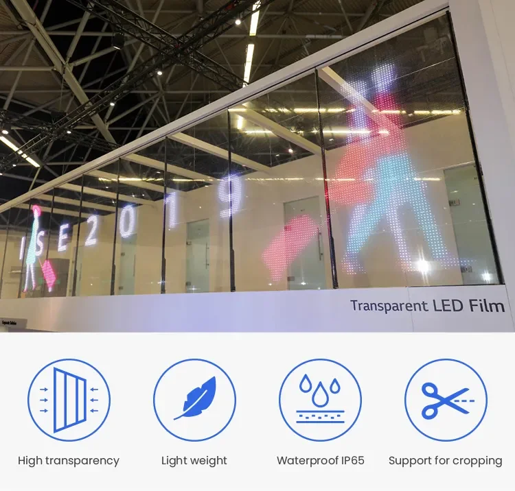 Indoor/outdoor Flexible LED Screen Glass Film - 100,000hrs