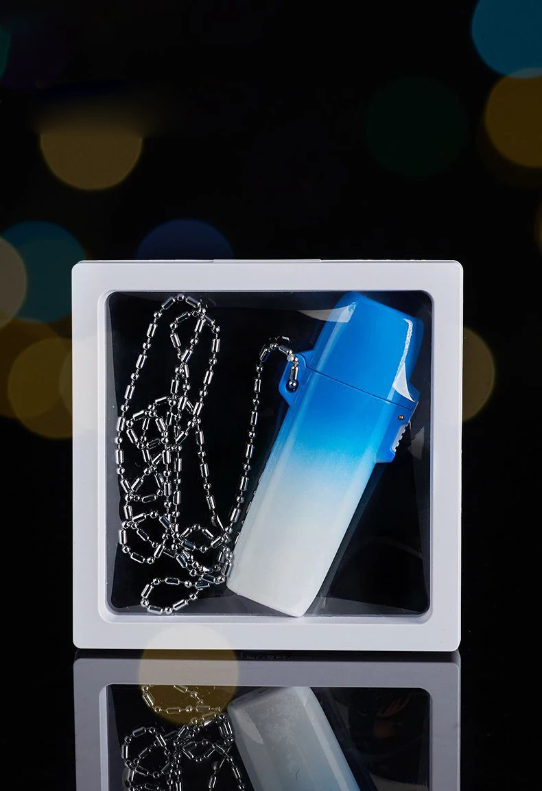 Transparent Waterproof Green Flame Lighter Butane Gas Gradient Color ...