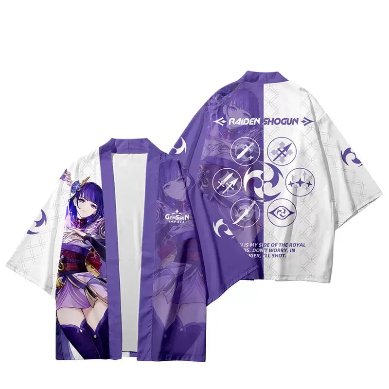 39 Styles Genshin Impact Raiden Shogun Cosplay Costume 3d Digital Print ...