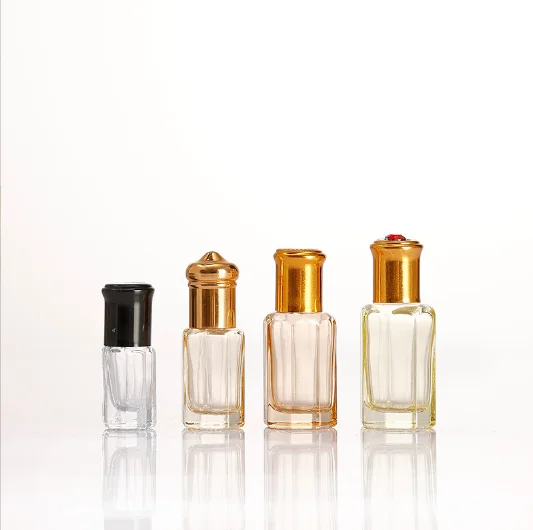Homay Packaging High Quality 3ml 6ml 9ml 12ml Octagon Essential Oil Bottle Attar Glass Roll On ...