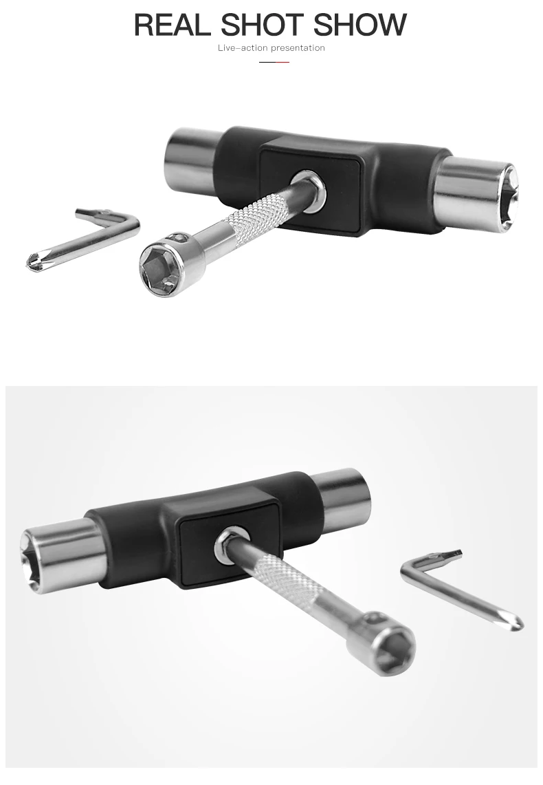 Removable Spanner with Magnet Multifunction T Style Skateboard Tools ...