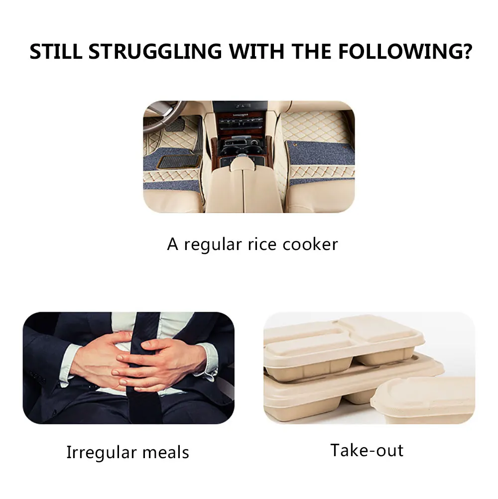 Small Home Appliances 12v 24v 220v Car Rice Cookers Drum Non-sticked ...