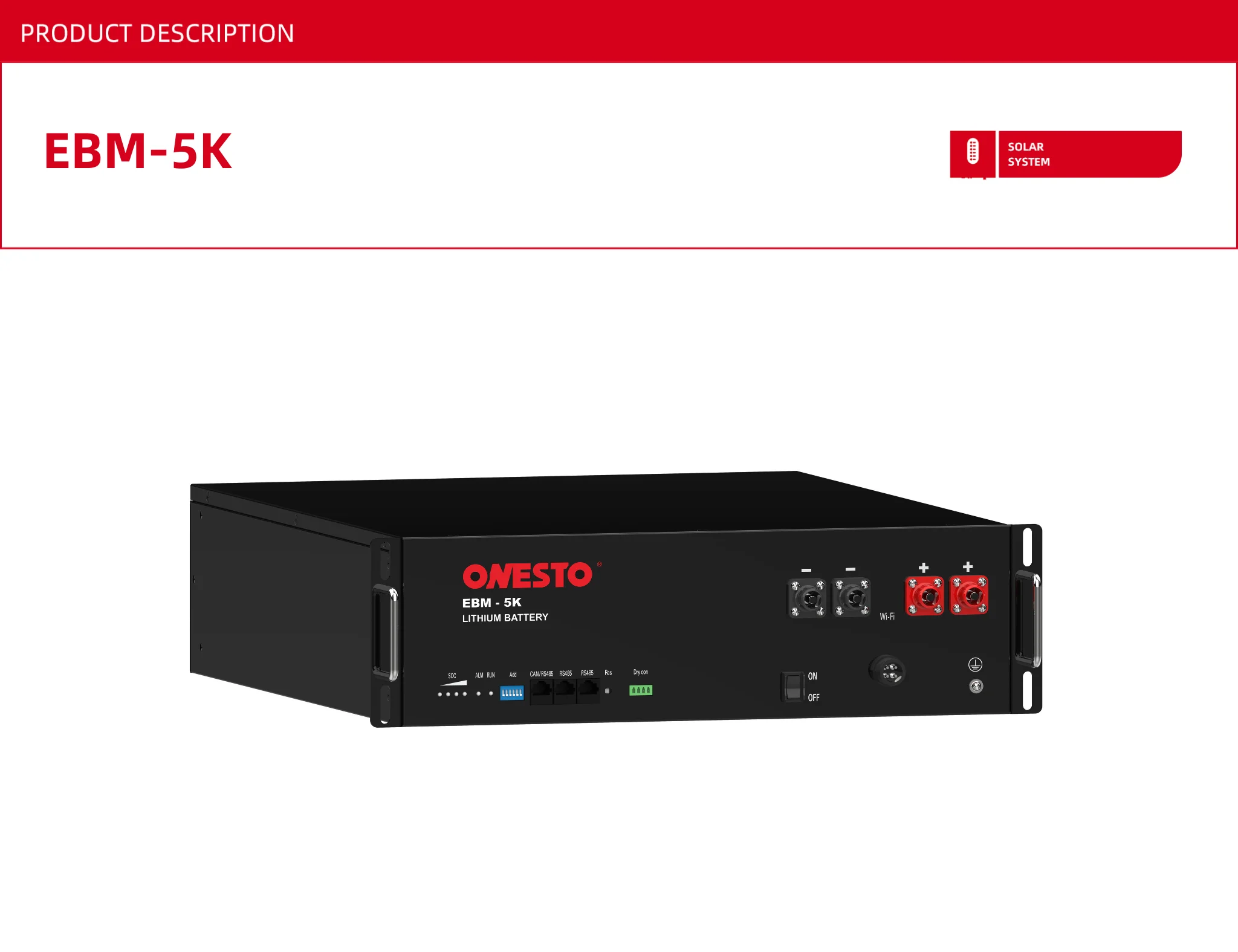 Onesto 100ah Lifepo4 Battery - Reliable Solar Energy Storage