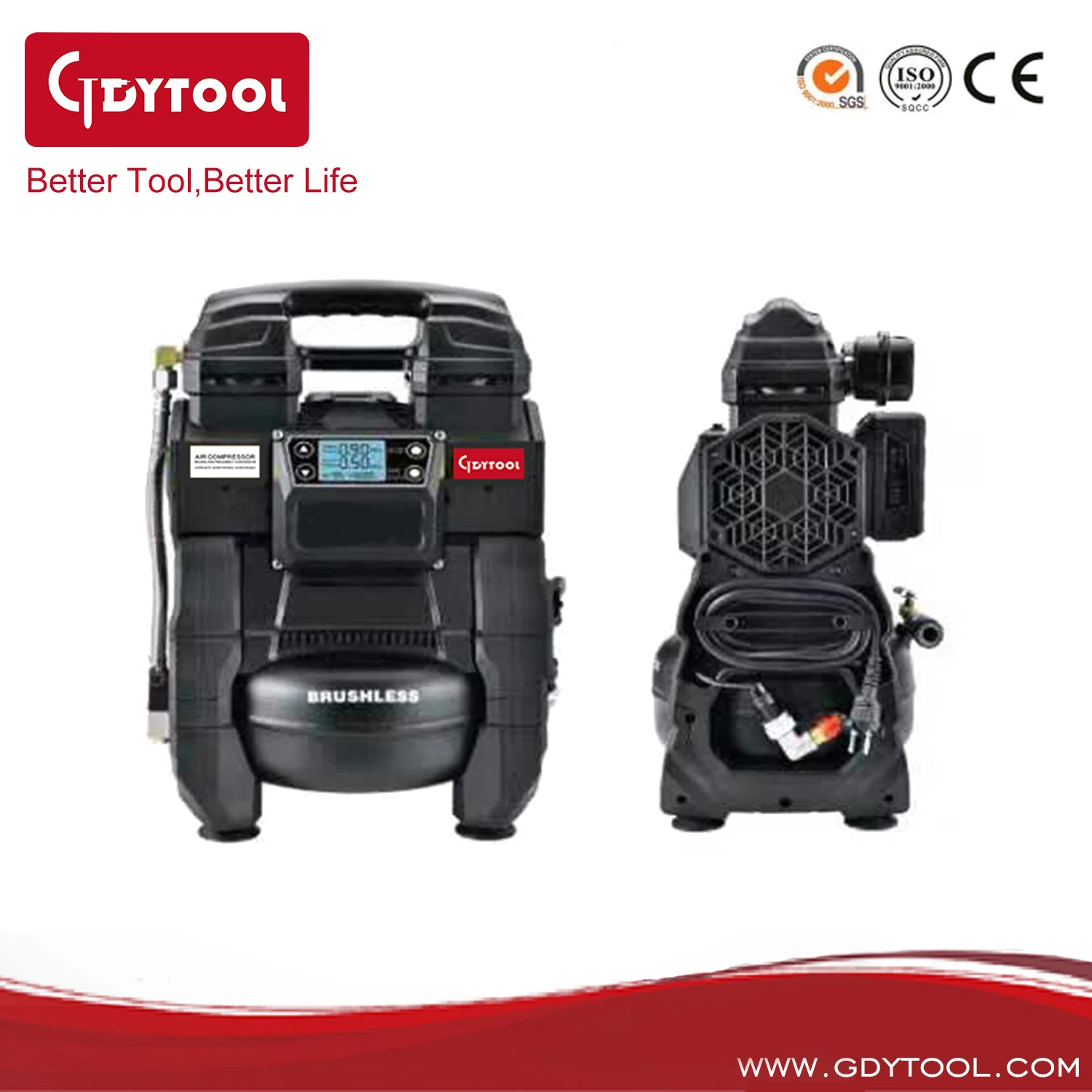 Ac/dc Gdy-2090 Portable Electric Air Compressor 18v With 5l Tank, Oem