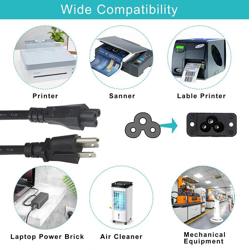 Mickey Mouse Plug Computer Iec 60320 C5 Rice Cooker Extension Ac Cable ...