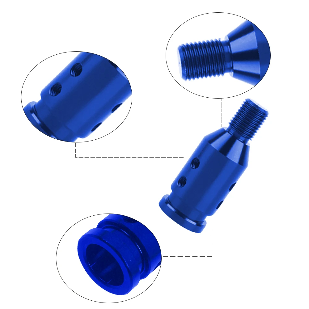 Jdm Racing Universal Aluminum Shifter Lever Shift Knob Threaded Adapter ...