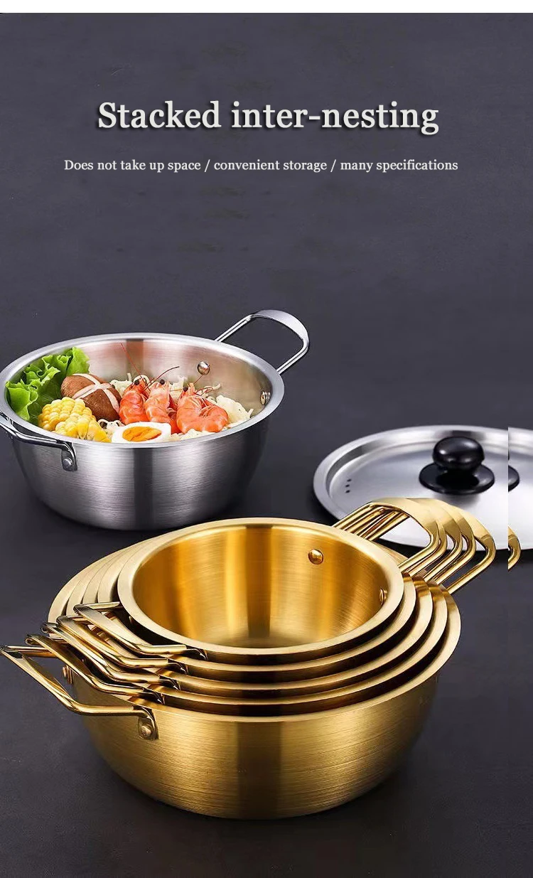 FTS Kimchi Noodle Pots Cookware with Lid Cooker Kitchen Soup Non Stick ...