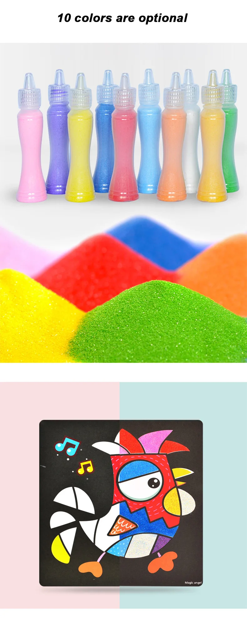 Diy 3d 10 Colors Sand Painting Drawing Toys - Buy Sand Painting Kit ...