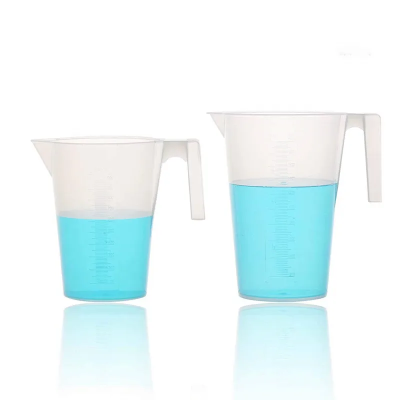 Half Handle Plastic Measuring Beaker Set, Stackable 2 Sizes 1000ml ...