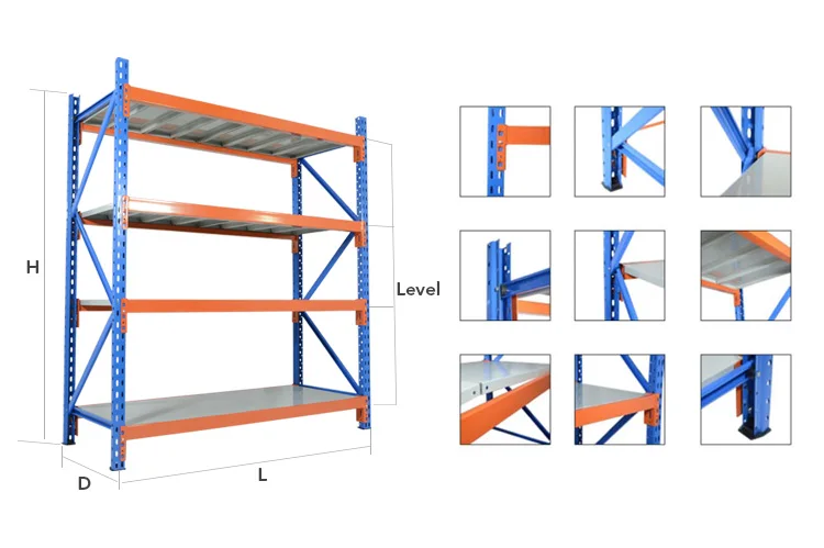 ACEALLY Industrial Warehouse Storage Shelf Racking Shelves Stacking ...