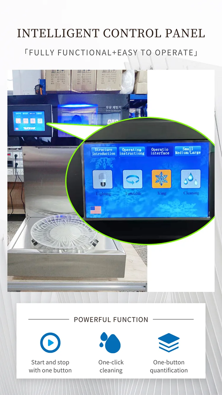 Korea Dessert Bingsu Shaved Snow Ice Machine Snow Flake Cream Bingsu ...