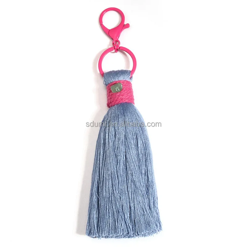 Hot Sale Tassel Handmade Cotton Thread Keychain Car Bag Pendant Key ...