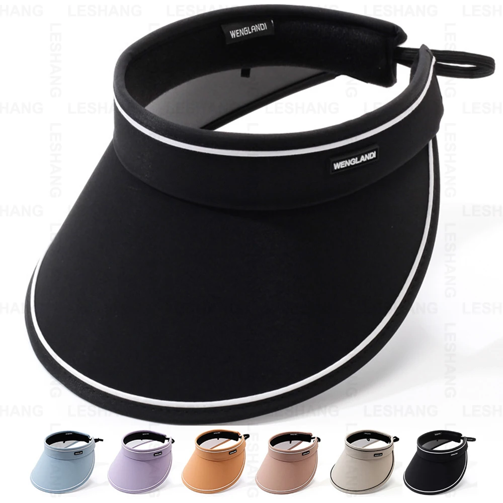 High Quality Adjustable Women Wide Brim Uv Protection Empty Top Caps Custom Embroidery Logo ...