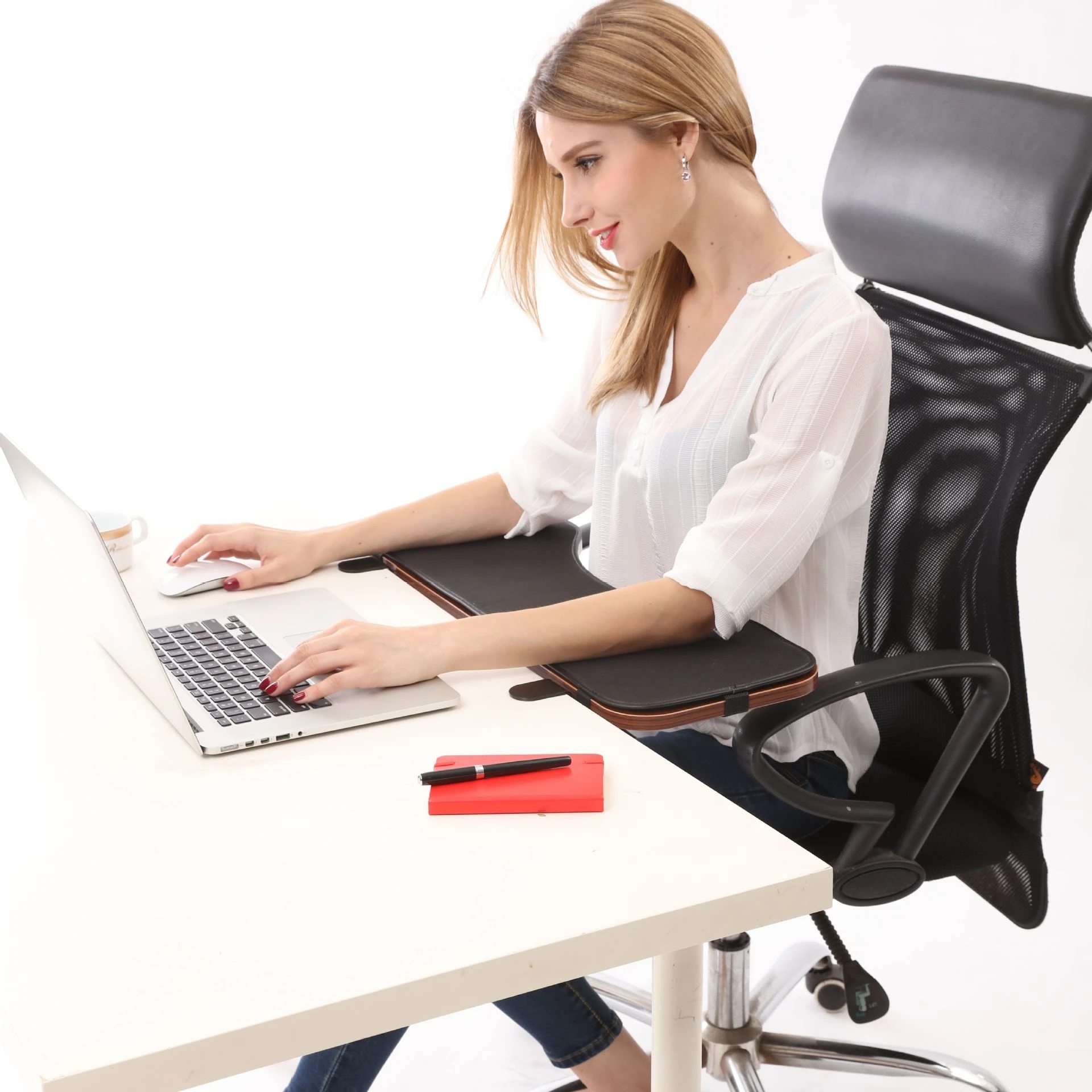 Foldable Computer Desk Extender Mouse Pad Arm Wrist Rest Support Holder ...