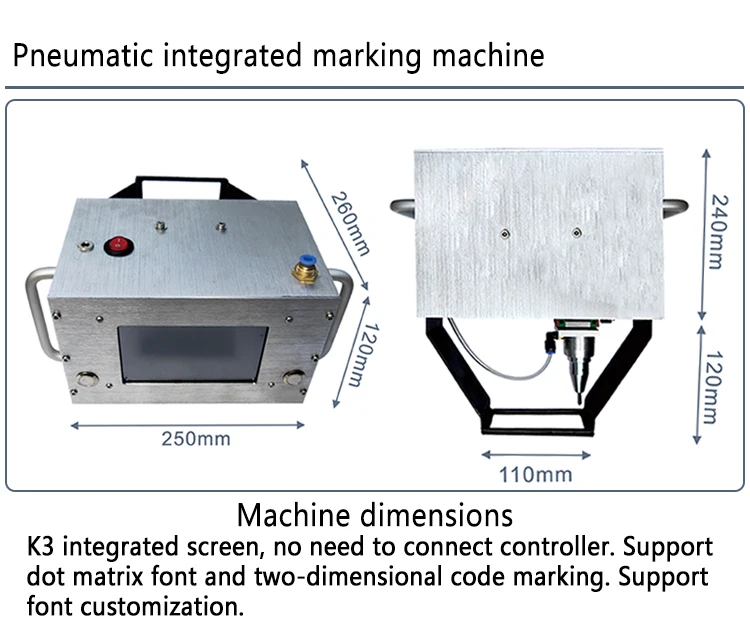 Zixu Portable Vehicle Chassis Number Engraving Machine Dot Peen Marking ...