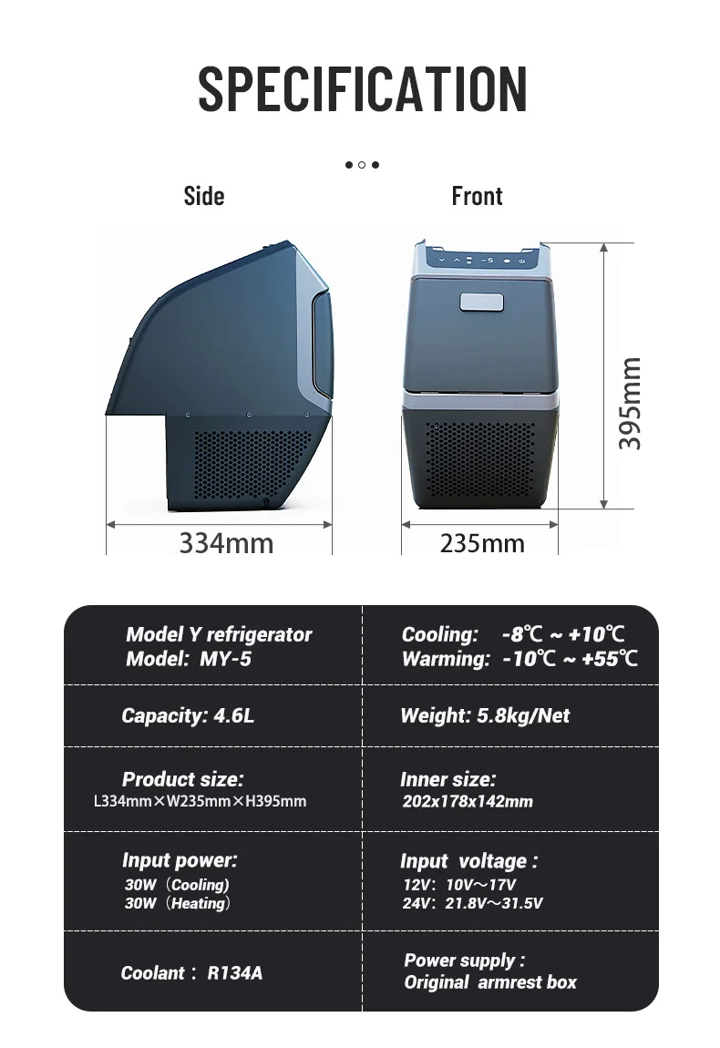 Specialized Design 4.6l 12v/24v Mini Car Fridge With Cooling And ...