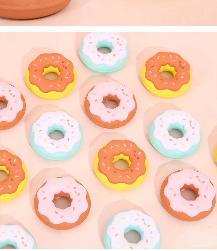 Cute Cartoon Donut Shaped TPR Eraser for Kids Creative School Student ...