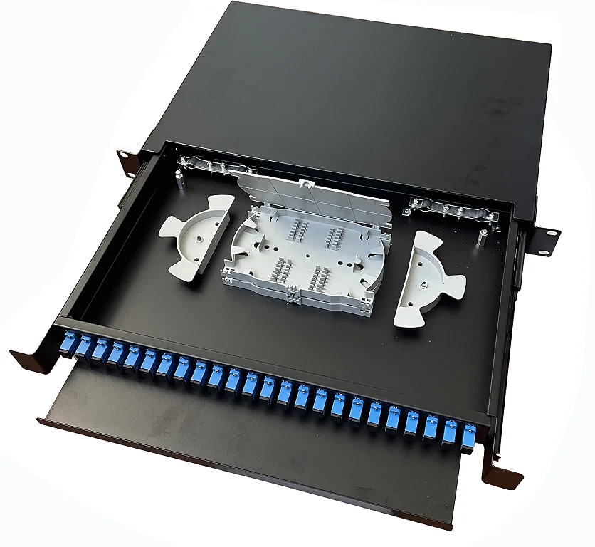 24 Port Sliding Fiber Optic Patch Panel - 19'' 1U ODF